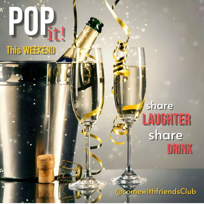 Copy of Grey Maximalist Happy Hour Weekend Bar Party | PosterMyWall