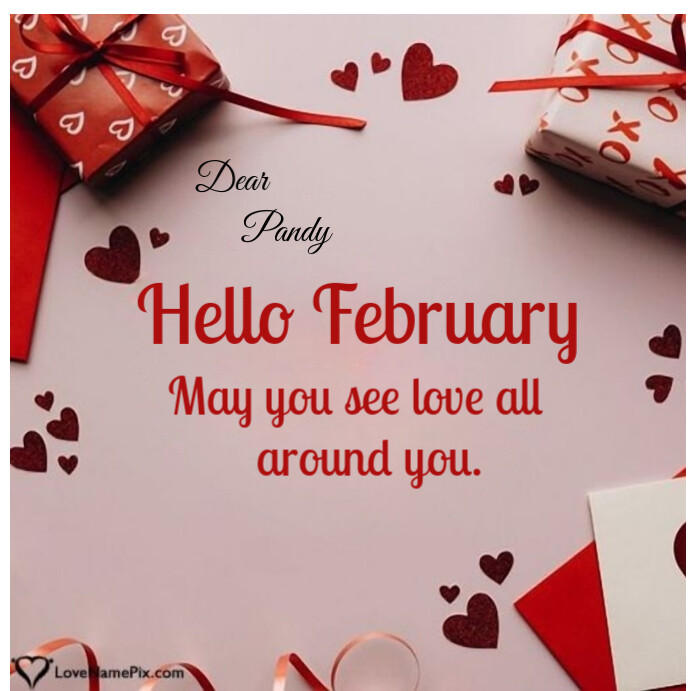 Grey Maximalist Hello February Instagram Post Template | PosterMyWall