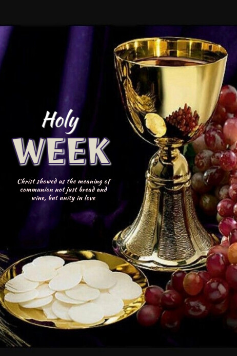 Grey Maximalist Holy Week Banner 4' × 6' Template | PosterMyWall