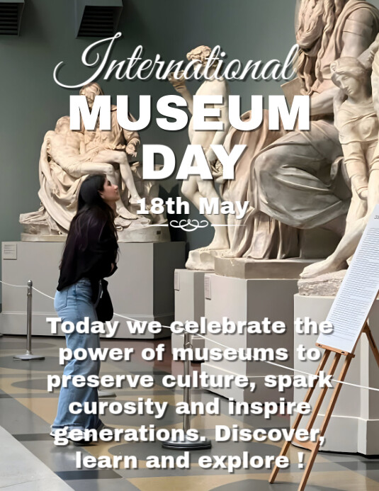 Grey Maximalist International Museum Day Flyer (us Letter) Template ...