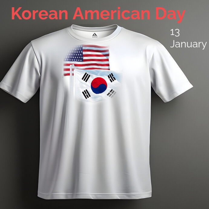 Modèle Grey Maximalist Korean American Day Instagram Post | PosterMyWall