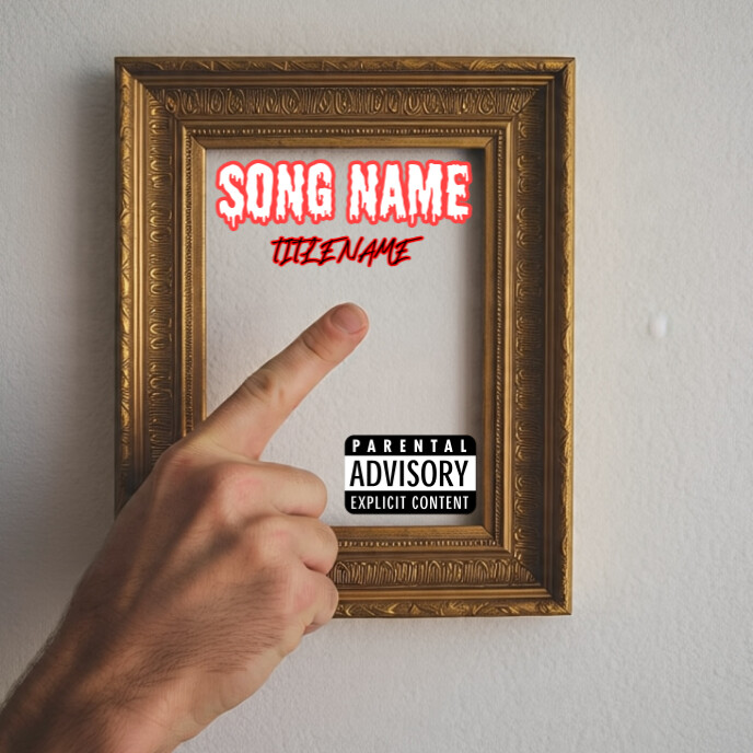 Grey Maximalist M Album Cover Template | PosterMyWall