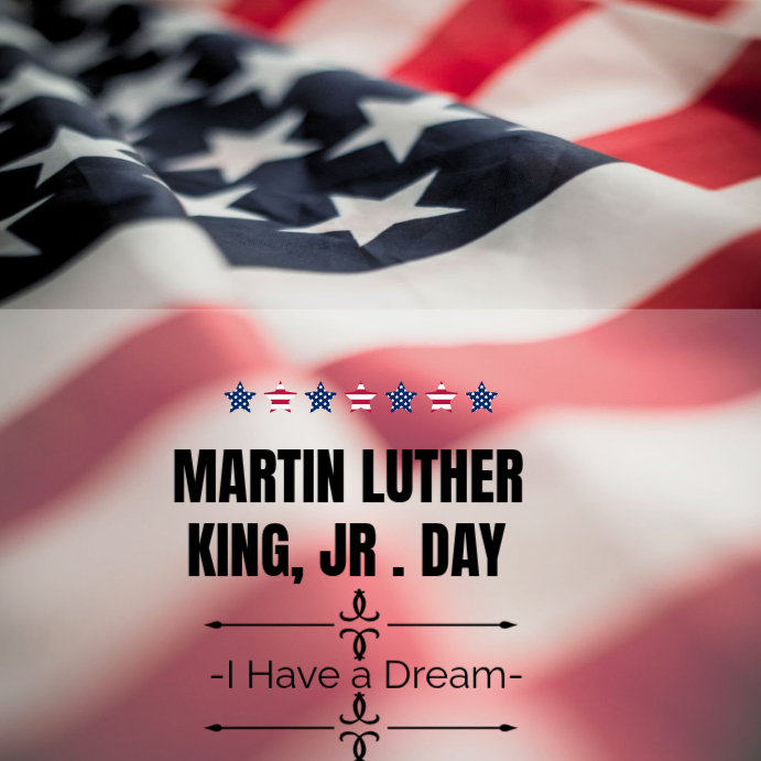 Grey Maximalist Martin Luther King Jr. Day Instagram Post Template ...