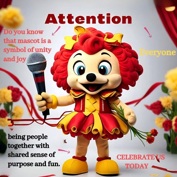 Grey Maximalist Mascot Day Instagram Post Template | PosterMyWall