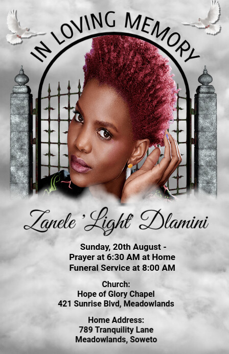 Grey Maximalist Memorial Flyer, Funeral Flyer, In Loving Memory, Rest ...