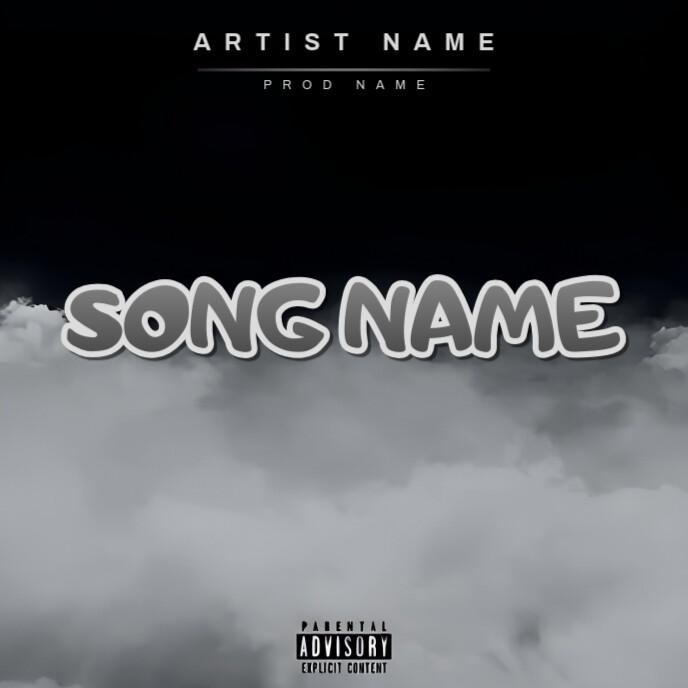 Grey Maximalist Music Cover Album Cover Template | PosterMyWall