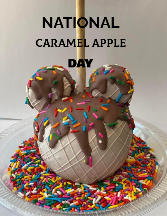 Plantilla de Grey Maximalist National Caramel Apple Day Flyer (us ...