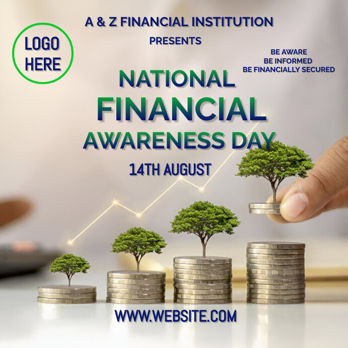 Copy of Grey Maximalist National Financial Awareness | PosterMyWall