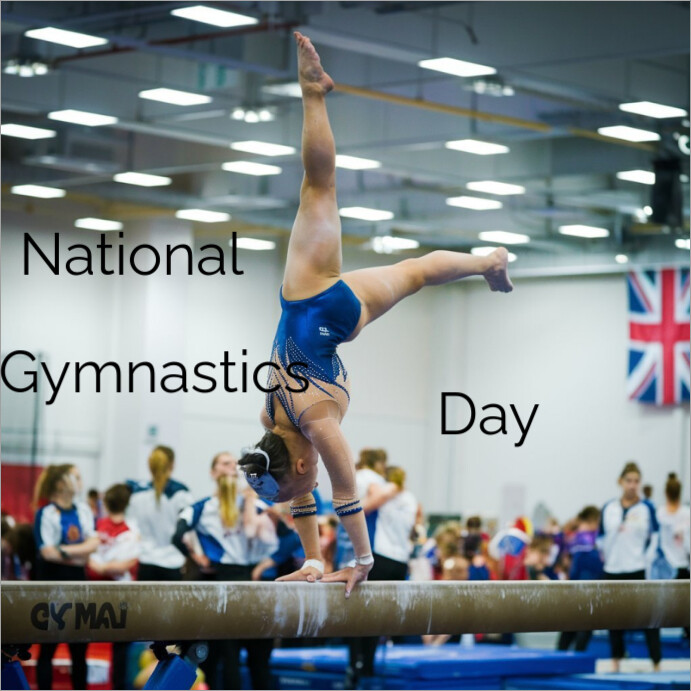 Grey Maximalist National Gymnastics Day Insta Templat | PosterMyWall