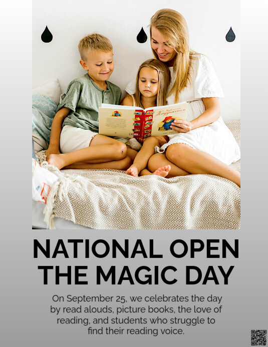 Copy of Grey Maximalist National Open the Magic Day Flyer (us Letter ...