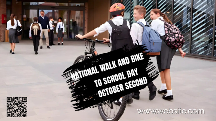 Grey Maximalist National Walk And Bike Ride Day To School Youtube ...