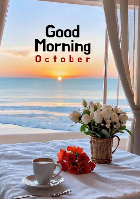 Grey Maximalist October Morning A4 Template | PosterMyWall