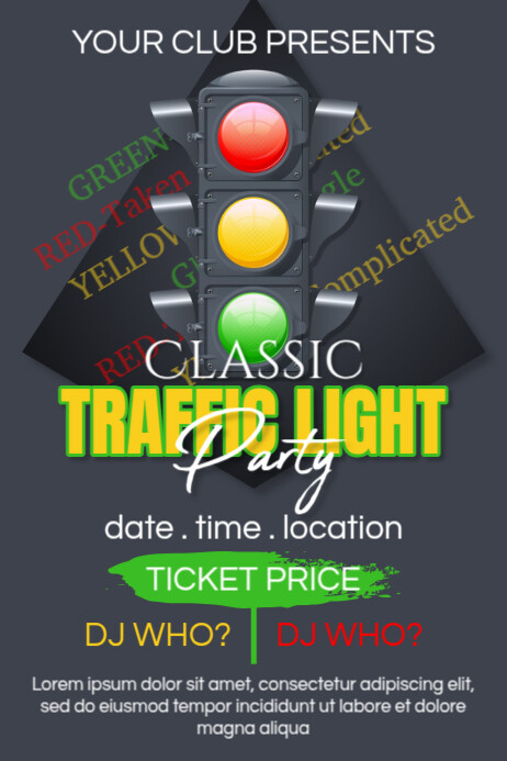 Plantilla de Stop Light Party Poster | PosterMyWall