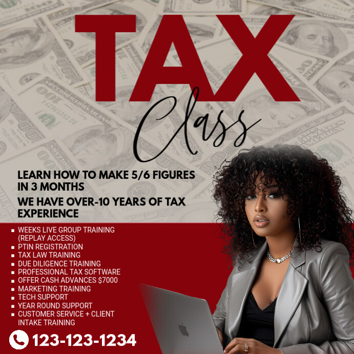 Copy of Grey Maximalist Tax Class Instagram Post | PosterMyWall