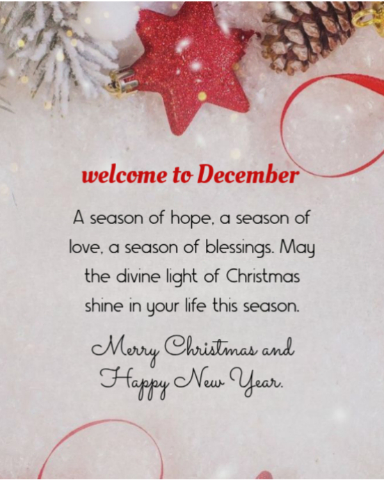 Grey Maximalist Welcome December 2025 Instagram Portrait Template ...