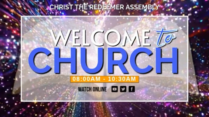 Copy of Grey Maximalist Welcome To Church Template Digital Display (16: ...