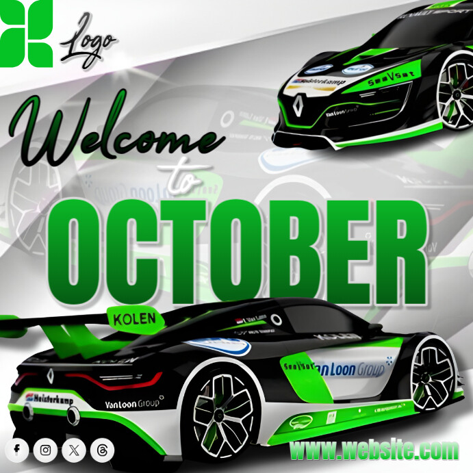 Grey Maximalist Welcome To October Instagram Post Template | PosterMyWall