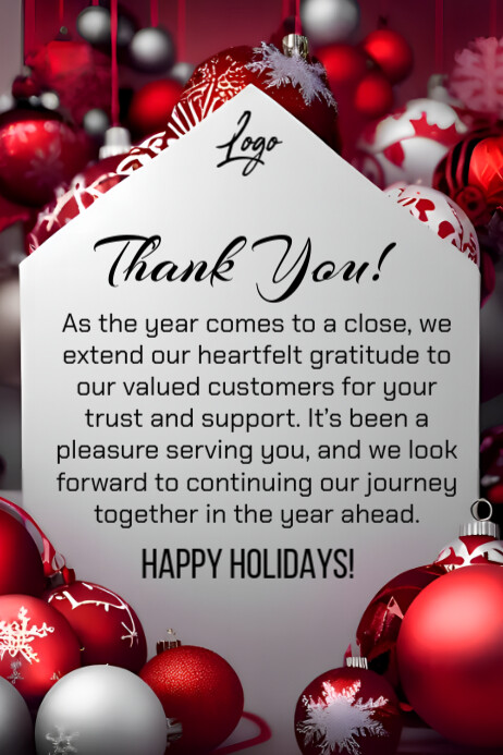 Grey Maximalist Year End Customer Appreciation Poster Template ...