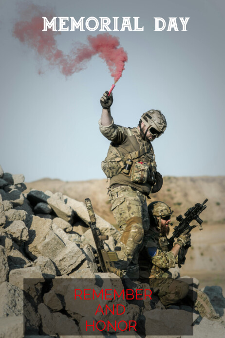 Modèle Grey Memorial Day Poster | PosterMyWall