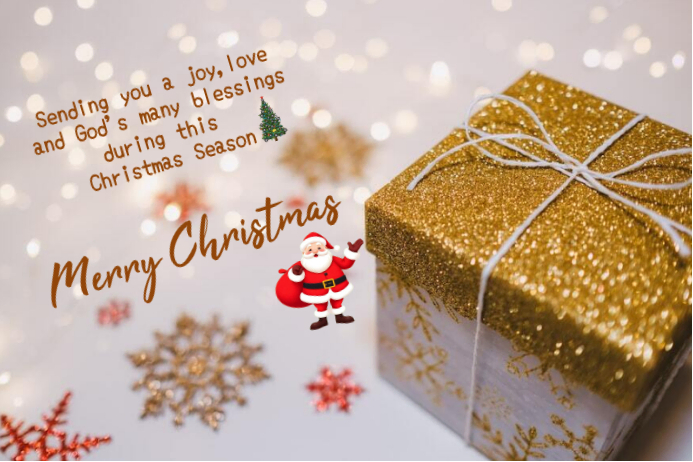 Grey Merry Christmas Label Template | PosterMyWall