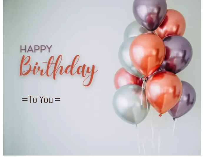 Grey Minimalist Happy Birthday Facebook Post Template | PosterMyWall