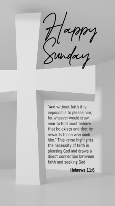 Grey Modern & Minimal Bible Verse Sunday Instagram Story Template ...