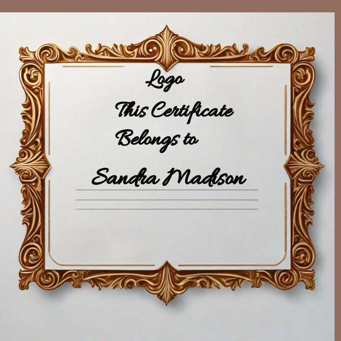 Copy of Grey Modern & Minimal Certificate Design Temp | PosterMyWall