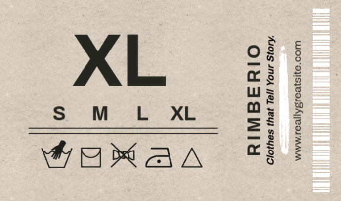Grey Modern & Minimal Clothing Tag Tag Template | PosterMyWall