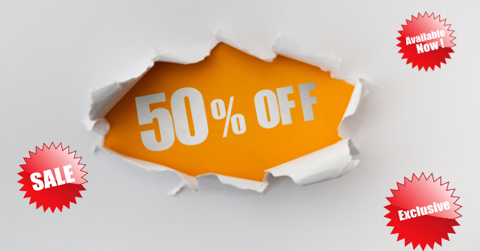 Grey Modern & Minimal Creative Discount Banner Featuring White Torn ...