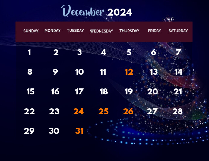 Copy of Grey Modern & Minimal December 2024 Calendar Flyer (us Letter ...