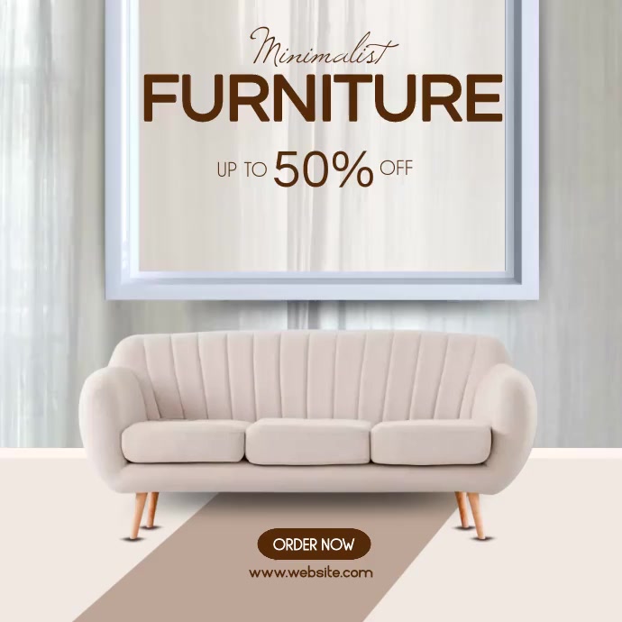 Grey Modern & Minimal Furniture Instagram Pos Template | PosterMyWall