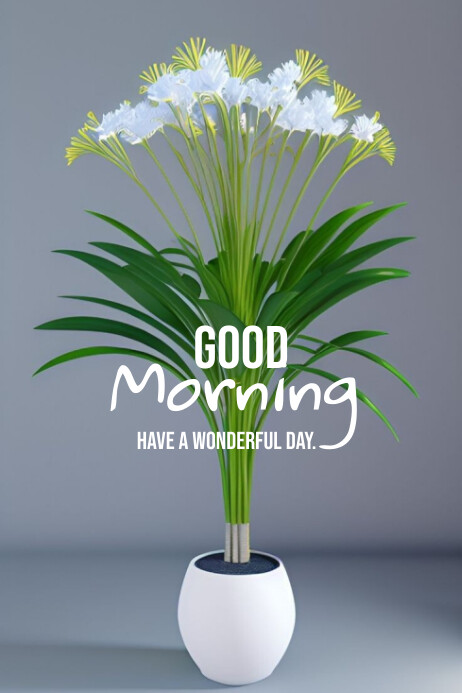 Plantilla de Grey Modern & Minimal Good Morning Poster | PosterMyWall