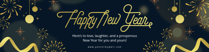 Plantilla de Grey Modern & Minimal Happy New Year Spanduk Google ...