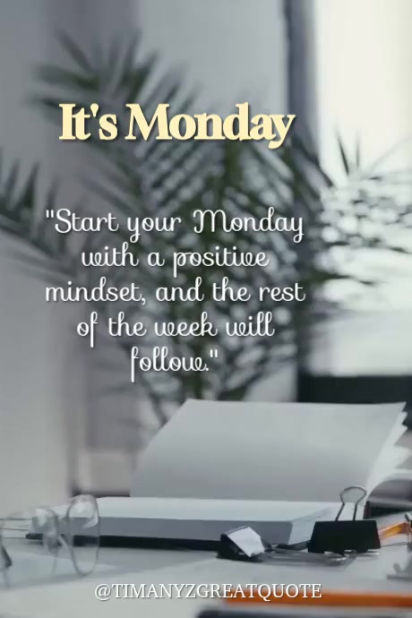 Grey Modern & Minimal Hello Monday Quote Post Template | PosterMyWall