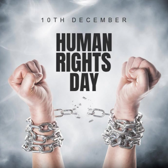 Grey Modern & Minimal Human Rights Day Instagram Post Template ...