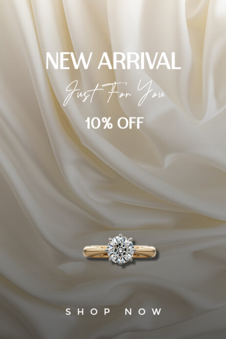 Grey Modern & Minimal Jewelry Poster Template | PosterMyWall