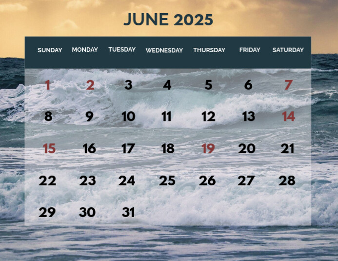 Grey Modern & Minimal June 2025 Calendar Flyer (us Letter) Template ...