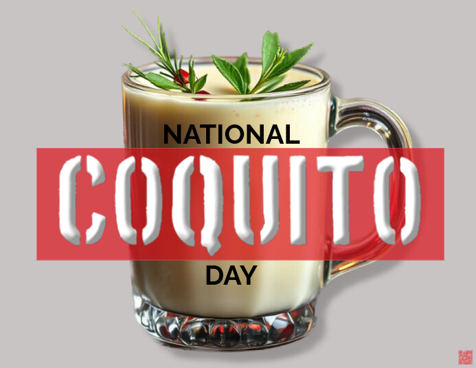 Grey Modern & Minimal National Coquito Day Flyer (us Letter) Template ...