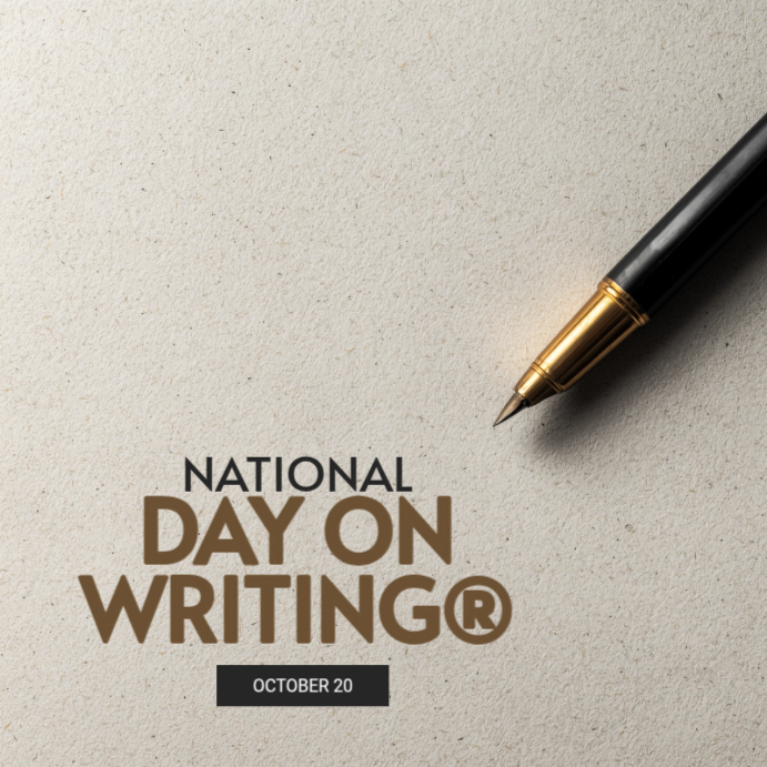 Grey Modern & Minimal National Day On Writing® Instagram Post Template ...