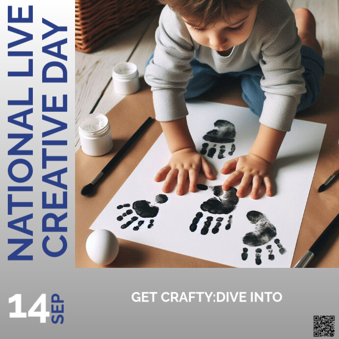 Grey Modern & Minimal National Live Creative Template | PosterMyWall