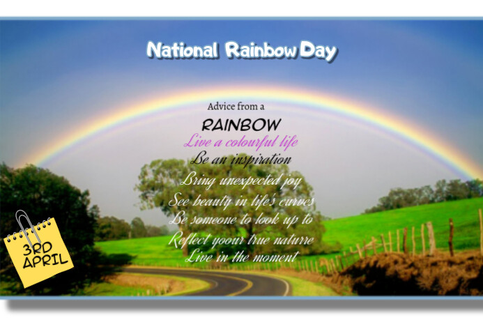 Copy of Grey Modern & Minimal National Rainbow Day Poster | PosterMyWall