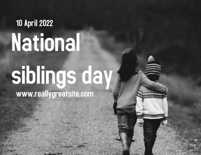 Grey Modern & Minimal National Sibling Day Flyer (us Letter) Template ...