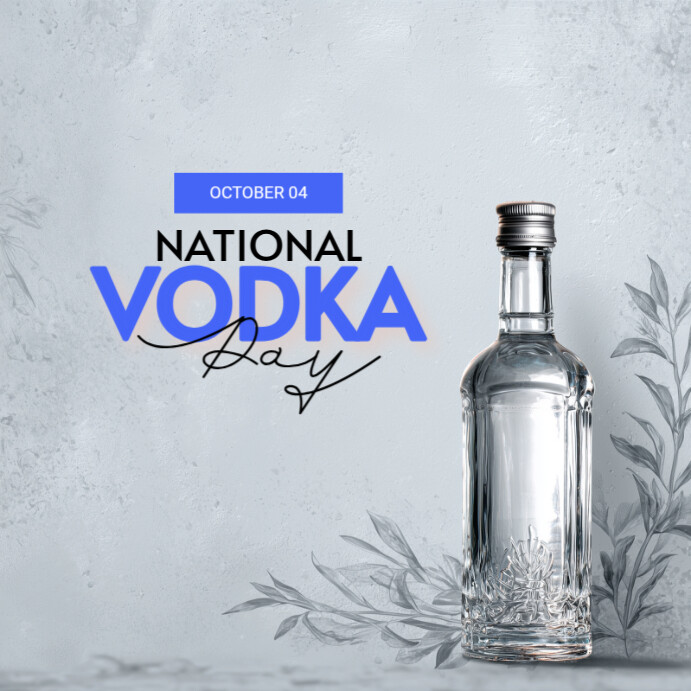 Plantilla de Grey Modern & Minimal National Vodka Day Instagram Post ...