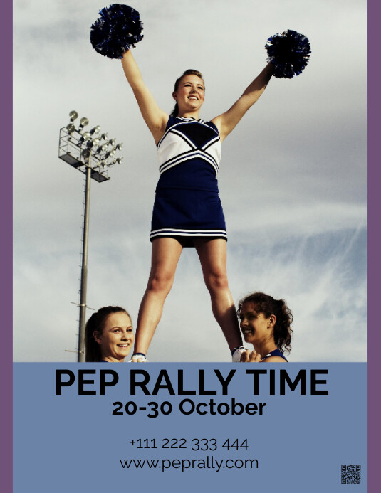 Copy of Grey Modern & Minimal Pep Rally Flyer (us Let | PosterMyWall