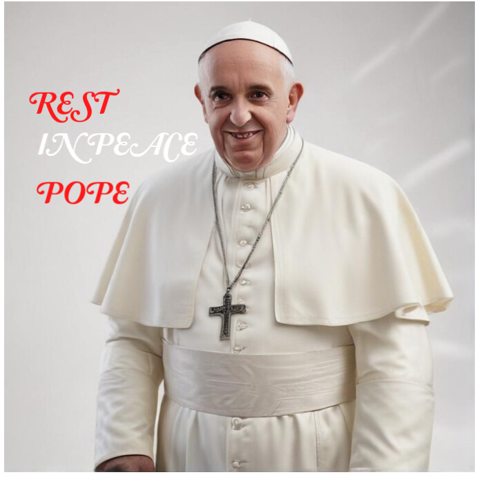Grey Modern & Minimal Rest Well Pope Instagram Memorial Instagram Post ...