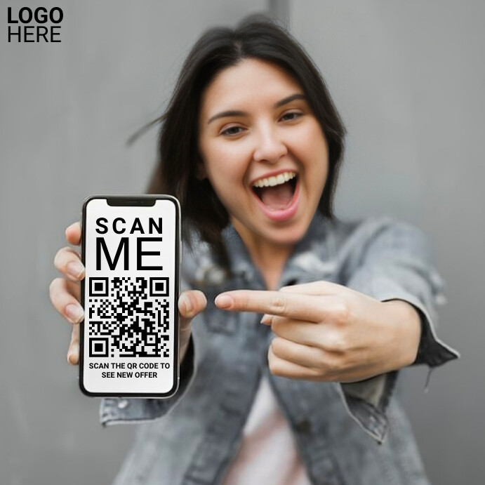 Copy of Grey Modern & Minimal Scan Me Instagram Post | PosterMyWall