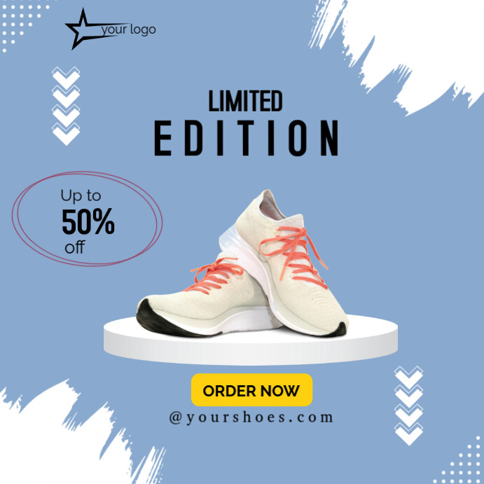 Grey Modern & Minimal Shoes Advertisement. Sale Product. Discount ...