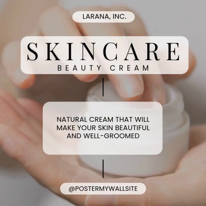 Copy of Grey Modern & Minimal Skincare Cream Pos Instagram | PosterMyWall