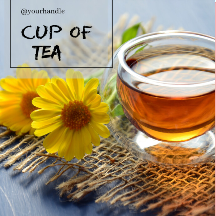 Grey Modern & Minimal Tea Cup Instagram Post Template | PosterMyWall