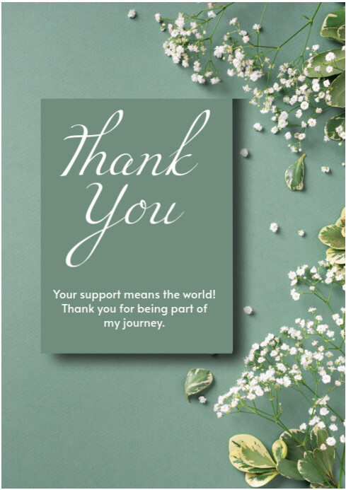 Grey Modern & Minimal Thank You Flyer A4 Template | PosterMyWall